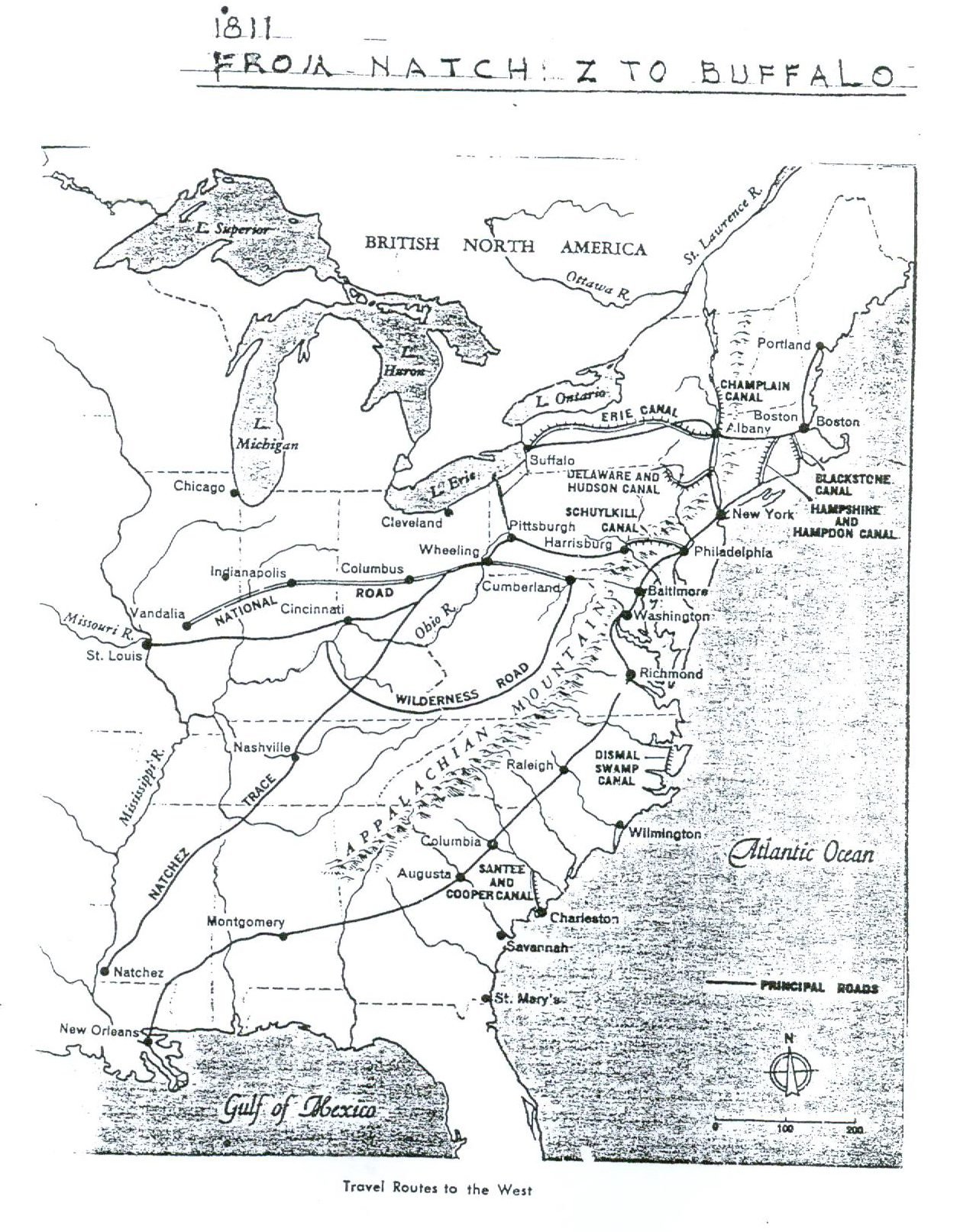 USA MAP: Natchez to Buffalo | Gillespie Family History Library ...