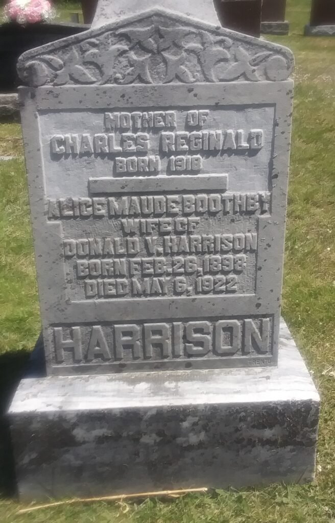 Tombstone: Alice Boothby Harrison, St Michael's Cemetery, Coe Hill ...