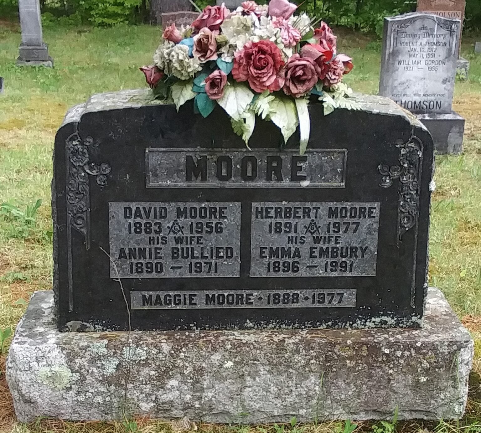 Tombstone: David Moore, The Ridge Cemetery, Coe Hill, Ontario ...